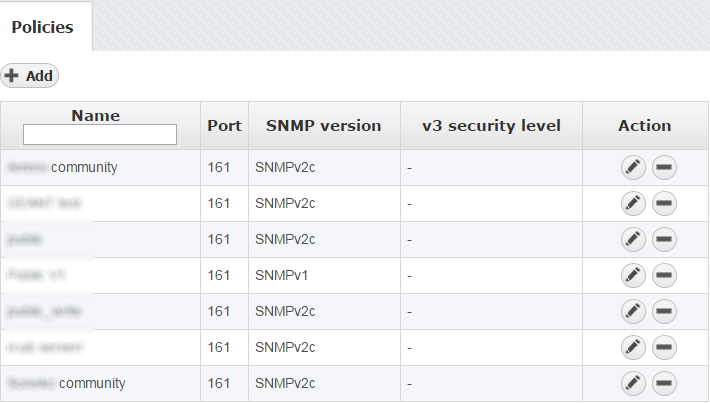 SNMP Policy Settings - NetVizura 4.4.0 User Guide - NetVizura User Guide